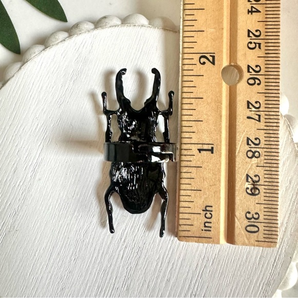 Jewelry | 23 Stag Beetle Entomology Black Ring Scarab Bug Insect New ...